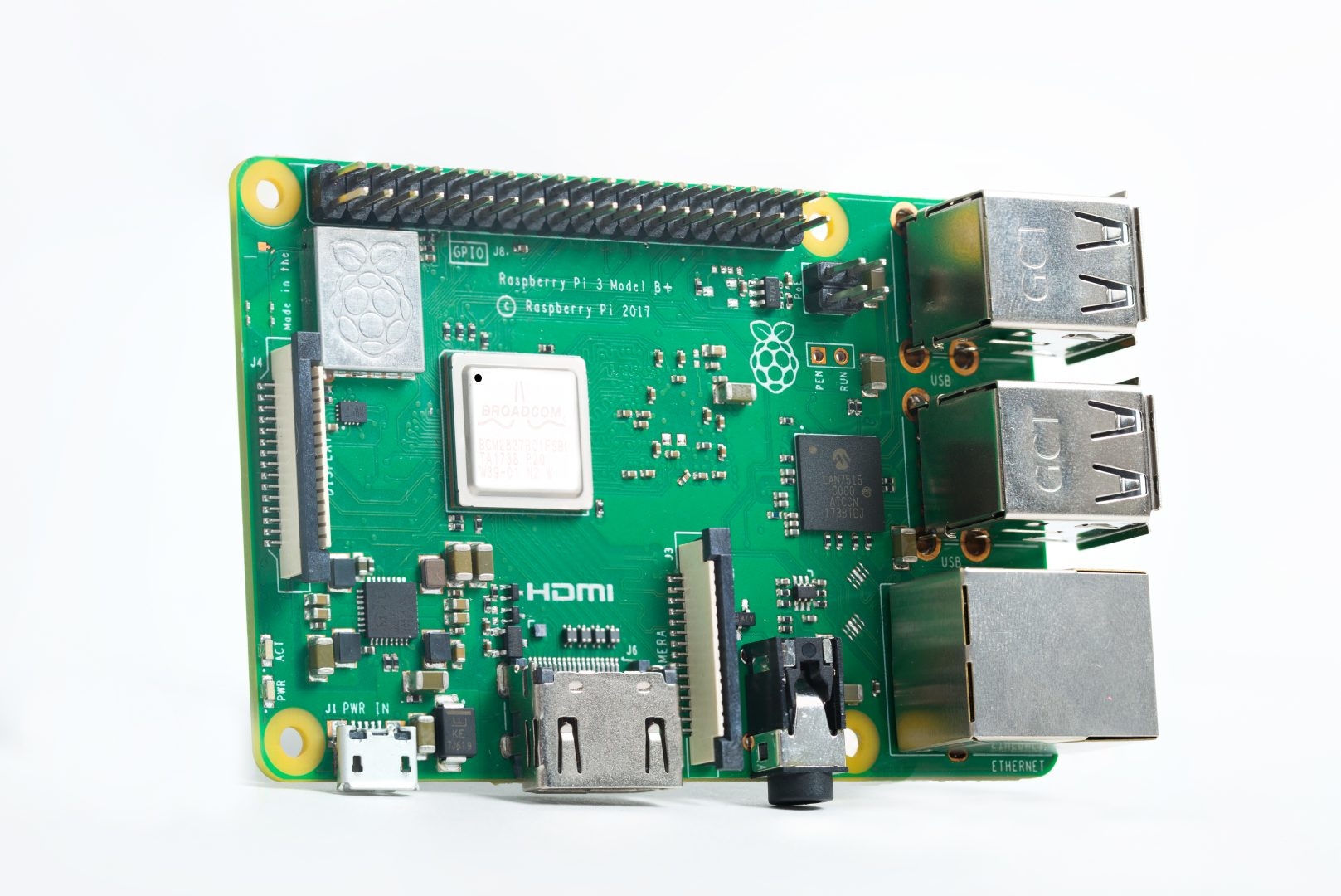 Raspberry Pi RPI3-MODBP | Raspberry Pi 3 Model B+ - Einplatinenrechner - Broadcom BCM2837B0 / 1. ...