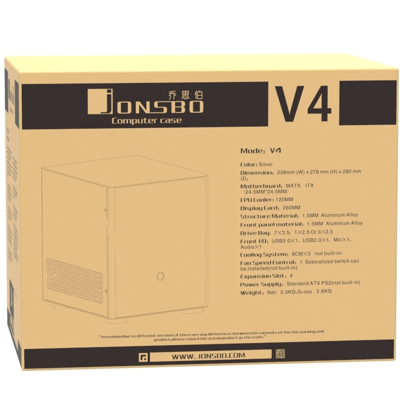 Jonsbo V4 BLACK | Jonsbo V4 Black | OCTO24.com