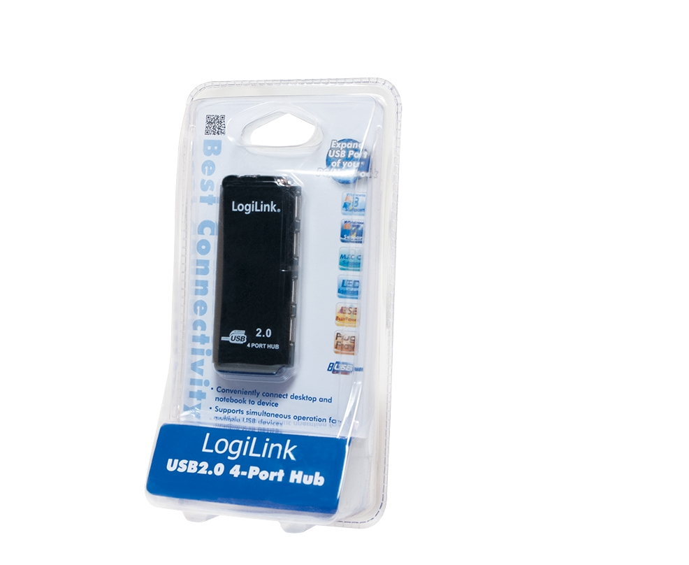 LogiLink UH0001A | LogiLink 4-Port USB 2.0 Hub 480 Mbit/s Negro ...