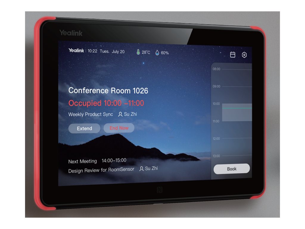 Yealink ROOMPANEL | Yealink RoomPanel 20.3 cm (8") 1280 x 800 pixels LCD 802.11a, 802.11b, 802 ...