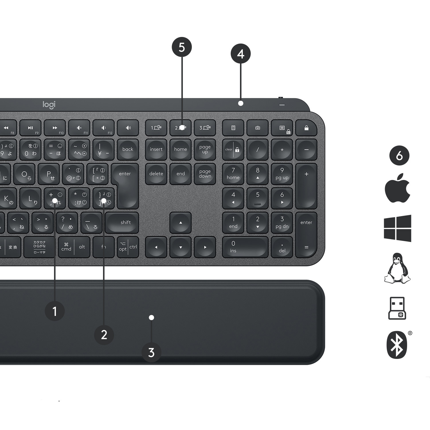 Logitech 920-009416 | Logitech MX Keys Plus teclado RF Wireless + Bluetooth QWERTY Inglés ...